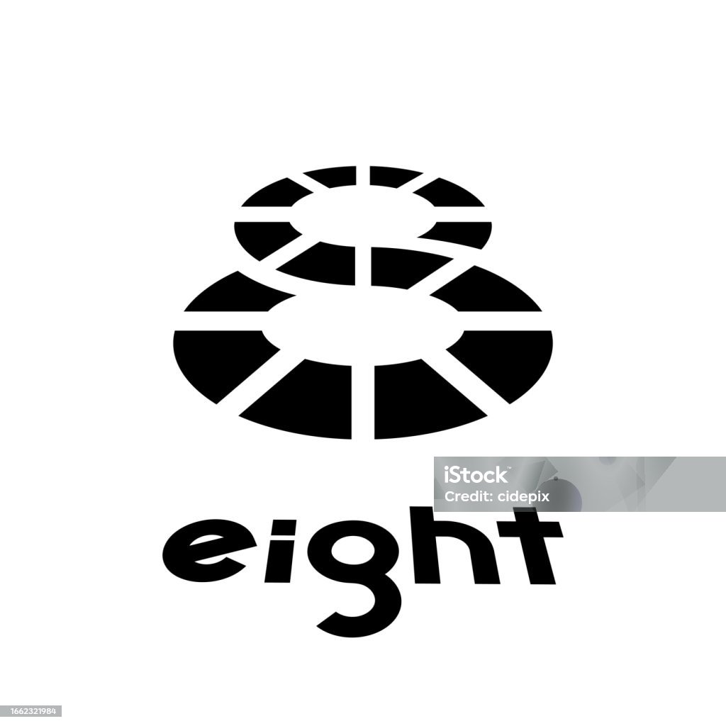 Schwarzes Symbol Für Die Zahl 8 Auf Weißem Hintergrund Symbol 2 Stock ... Schwarzes Symbol Für Die Zahl 8 Auf Weißem Hintergrund Symbol 2 Stock ...