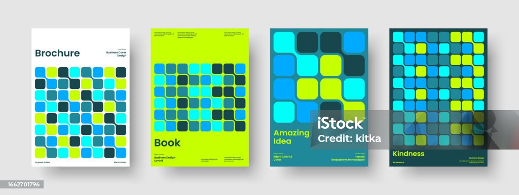 Template Laporan Modern Tata Letak Brosur Abstrak Desain Poster