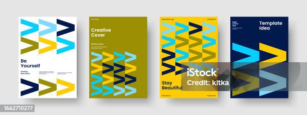 Template Brosur Geometris Tata Letak Flyer Kreatif Desain Poster Modern