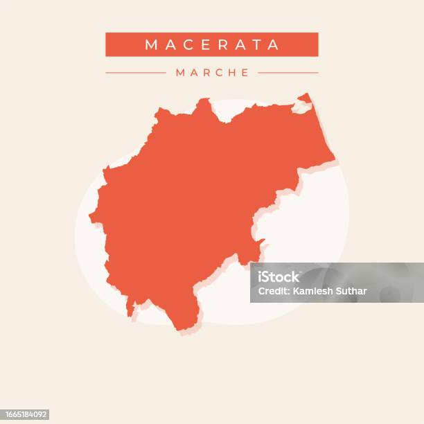 Vecteur Dillustration Vectorielle De La Carte De Macerata Italie ... Vecteur Dillustration Vectorielle De La Carte De Macerata Italie ...