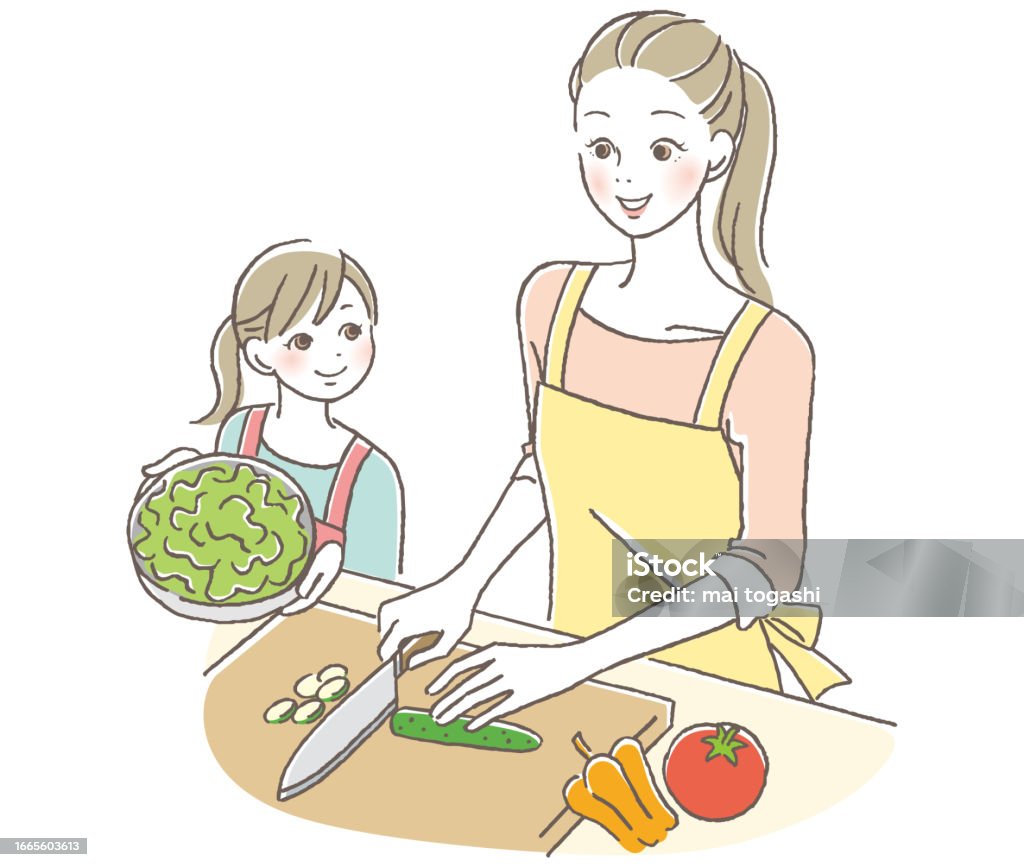 Woman Cooking Stock Illustration Download Image Now Adult Apron