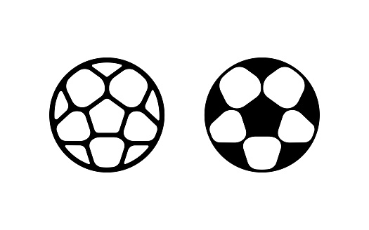 Ilustración De Balón De Fútbol Iconos Y Más Vectores Libres De Derechos
