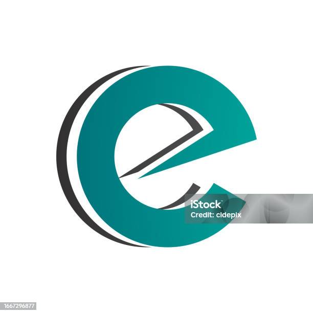 Persian Green And Black Round Layered Lowercase Letter E Icon Stock ... Persian Green And Black Round Layered Lowercase Letter E Icon Stock ...