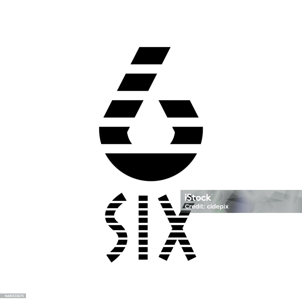 Schwarzes Symbol Für Die Zahl 6 Auf Weißem Hintergrund Symbol 2 Stock ... Schwarzes Symbol Für Die Zahl 6 Auf Weißem Hintergrund Symbol 2 Stock ...