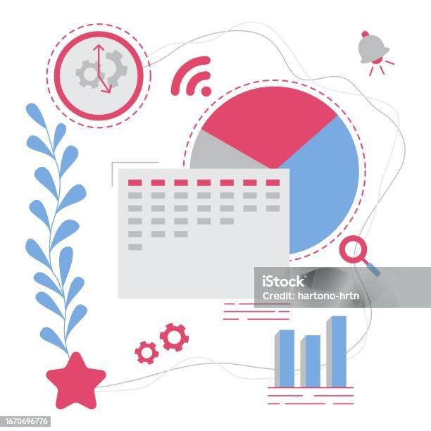 Ilustrasi Vektor Konsep Analitik Data Ilustrasi Vektor Datar Modern