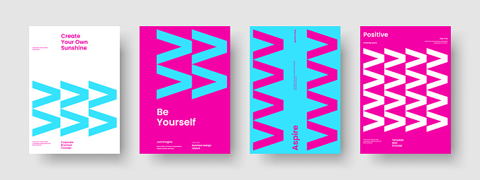 Tata Letak Poster Kreatif Desain Laporan Terisolasi Template Sampul