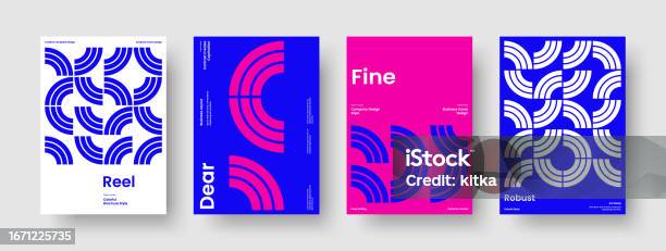 Desain Banner Geometris Tata Letak Brosur Terisolasi Template Laporan