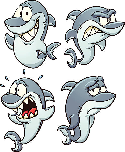 16 600 Cartoon Shark Stock Illustrations Royalty Free Vector Graphics