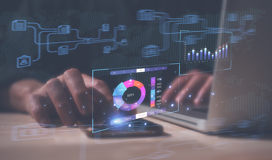 Analis Yang Bekerja Dengan Bisnis Analisis Dan Sistem Manajemen Data Di