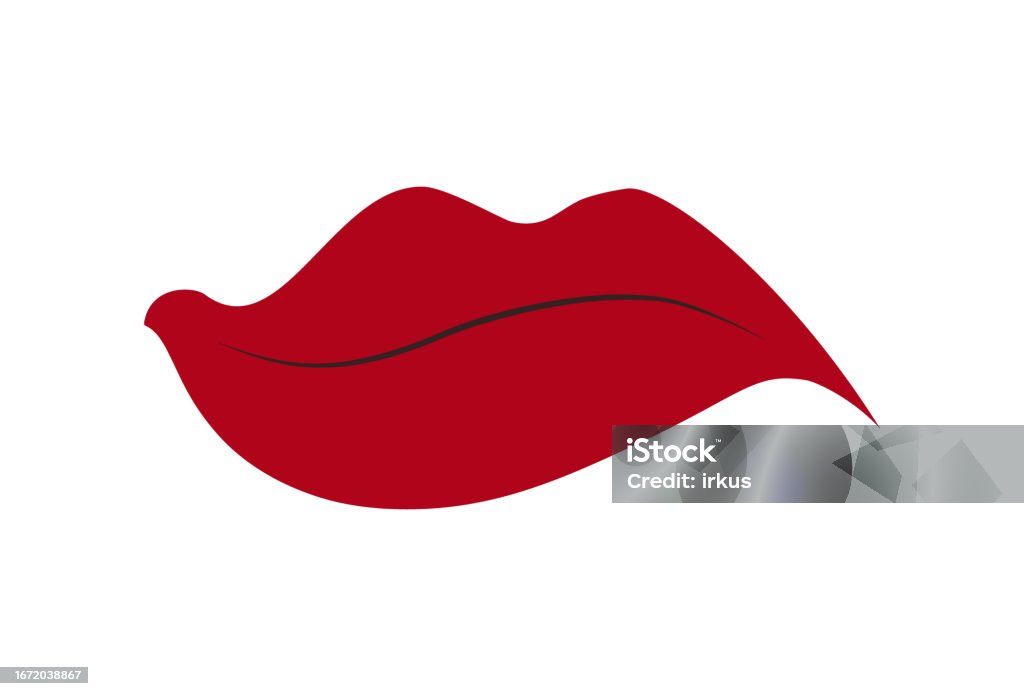 The Displeased Expression Of The Girls Lips Facial Expression Vector Illustration Stock
