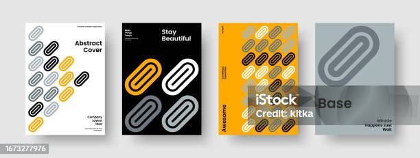 Template Laporan Geometris Desain Poster Modern Tata Letak Banner