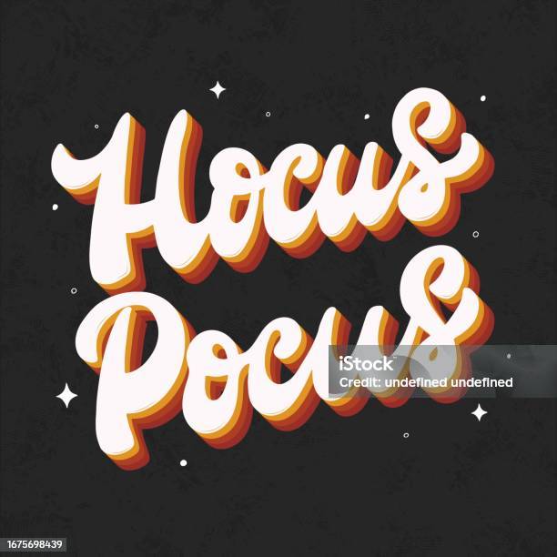 Halloween Groovy Quote Hocus Pocus For Cards Prints Posters Stock