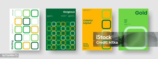 Desain Brosur Geometris Template Poster Terisolasi Tata Letak Sampul