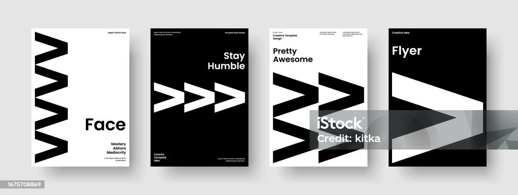 Desain Brosur Terisolasi Template Sampul Buku Geometris Tata Letak