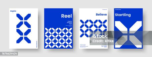 Template Banner Terisolasi Tata Letak Laporan Geometris Desain Flyer