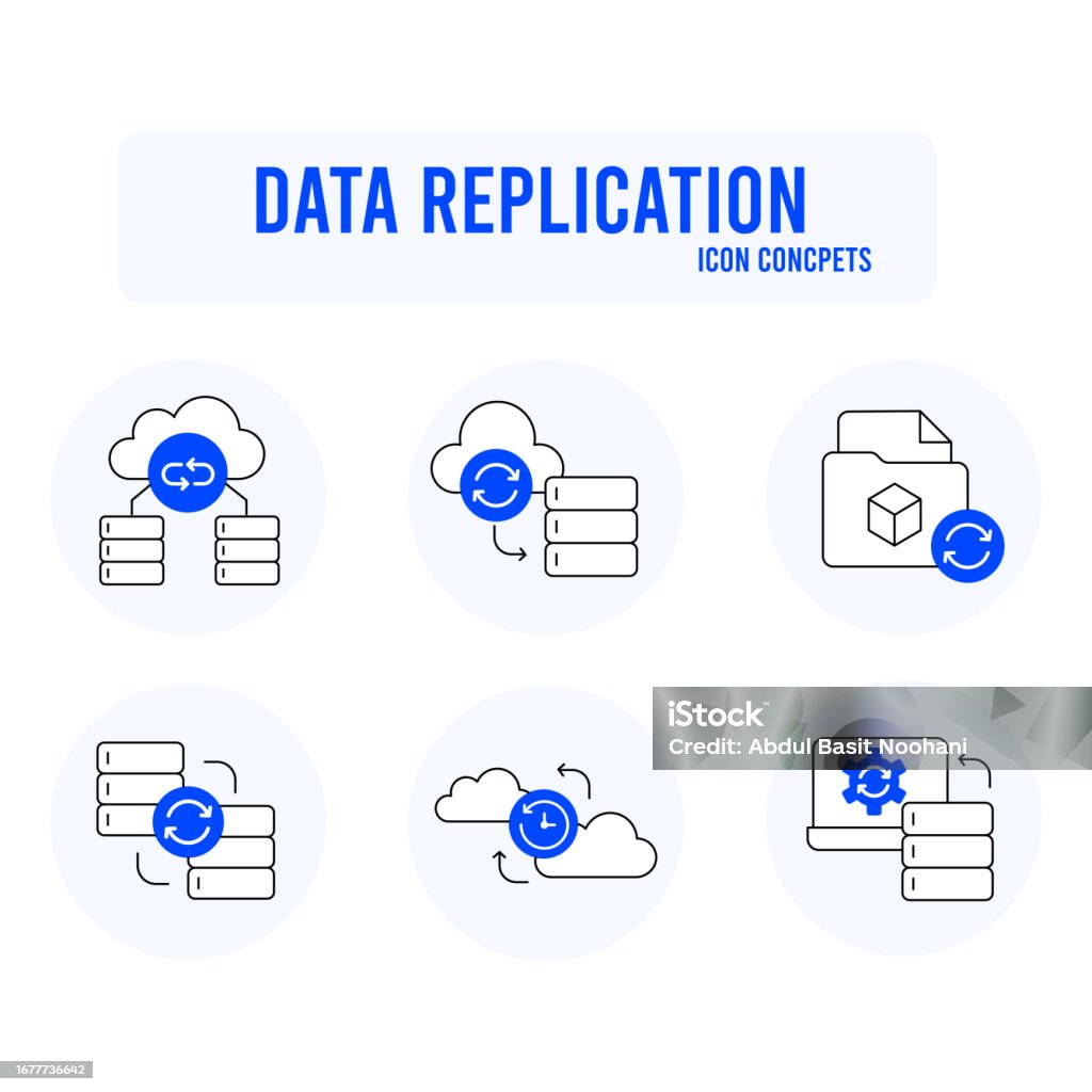 Data Replication Icon Database Replication Vector Editable Stroke Icon ... Data Replication Icon Database Replication Vector Editable Stroke Icon ...