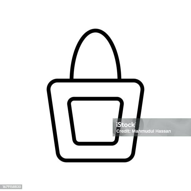 Panier Icône Linéaire Symbole Vector Icône De Panier À Contour Noir