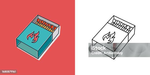 Boîte Dallumettes Et Allumettes Ou Lucifer Match Logo Du Camping