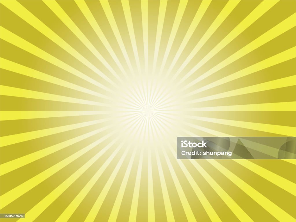 Sun Ray Style Concentrated Line Background Emitting Vivid Lightyellow