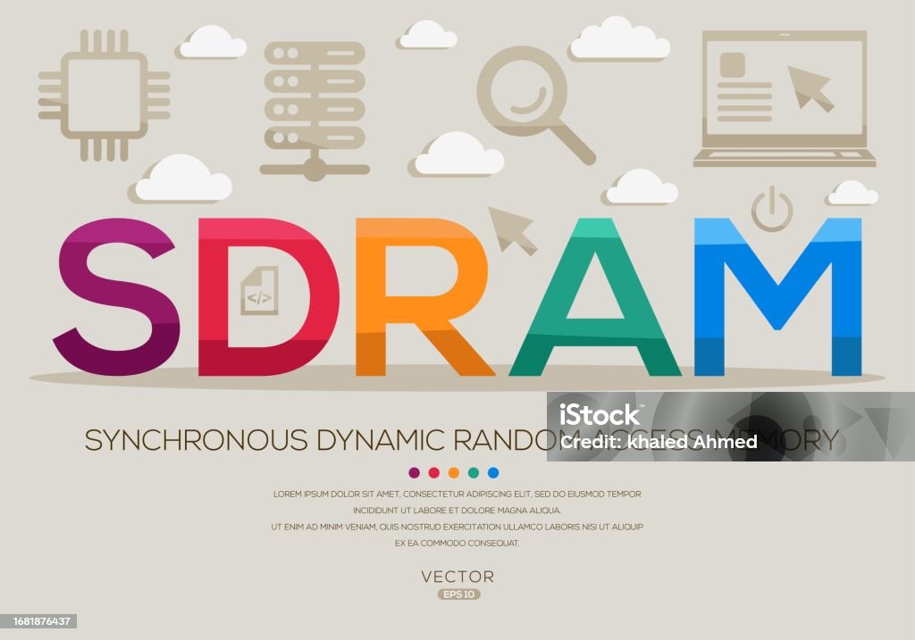 Sdram Synchronous Dynamic Random Access Memory Stock Illustration