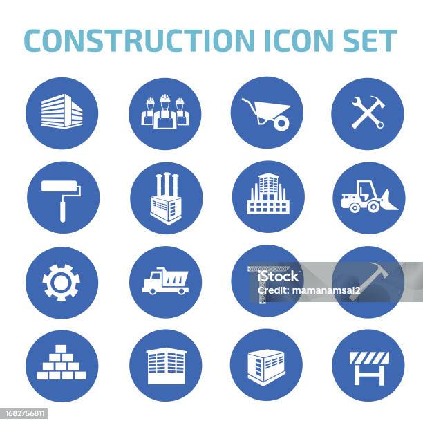 Desain Set Ikon Vektor Konstruksi Ilustrasi Stok Unduh Gambar