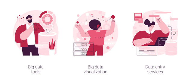 Database Management Abstract Concept Vector Illustrations Stock