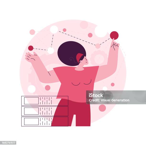 Big Data Visualization Abstract Concept Vector Illustration Stock