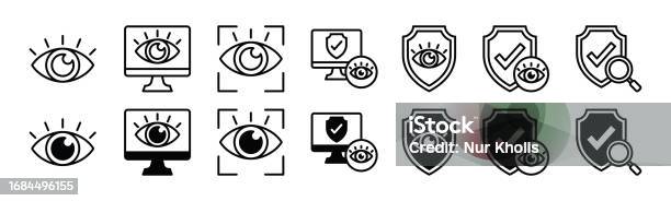 Icônes De Surveillance Supervision Observation Surveillance
