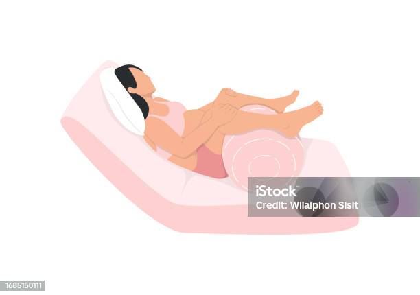 Birthing Positions For Labor Reclining Stock Illustration Download