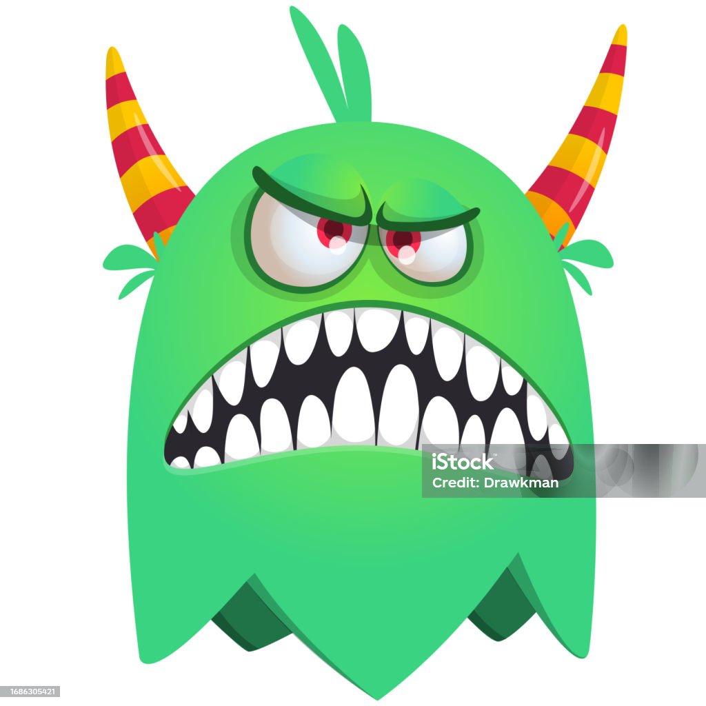 Drôle De Monstre De Dessin Animé Illustration De Monstre Vectoriel