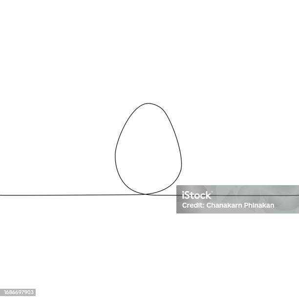 Dessin Au Trait Continu De Lœuf Sur Fond Blanc Vecteurs Libres De