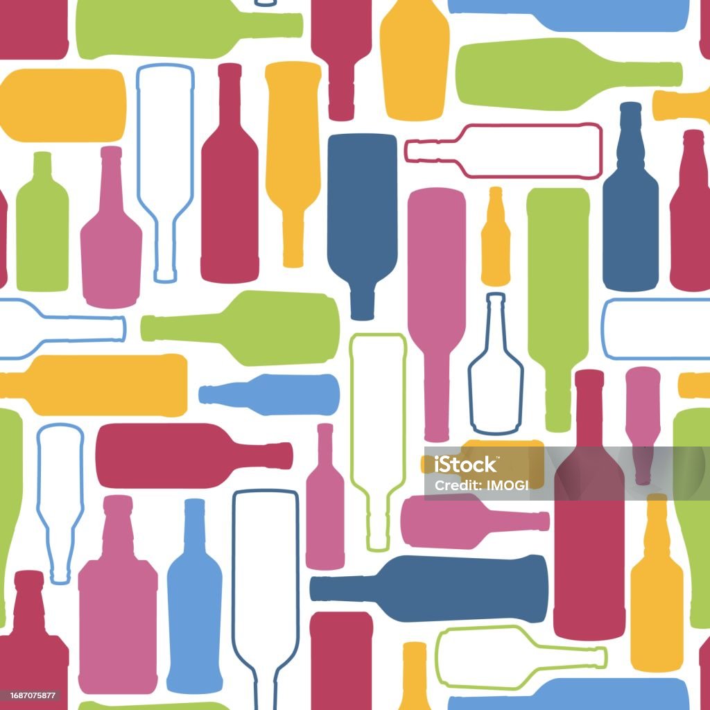 Alcohol Bottles Colorful Seamless Pattern Stock Illustration - Download ... Alcohol Bottles Colorful Seamless Pattern Stock Illustration - Download ...