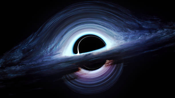 Free picture: Majestic orange yellow black hole in galaxy