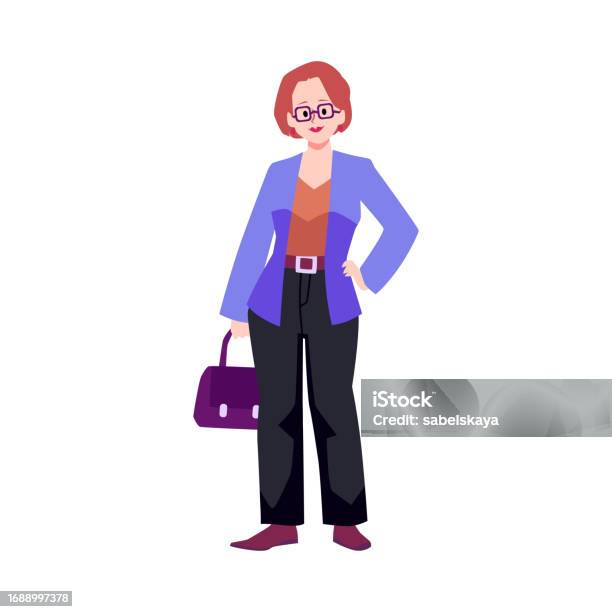 Business Woman Confident Professional Woman Flat Vector Illustration