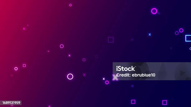 Pastel Abstract Shapes And Square Background Stock Illustration