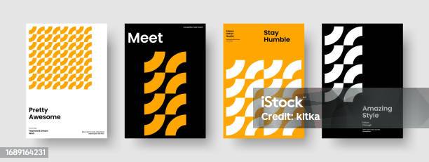 Desain Banner Terisolasi Template Sampul Buku Geometris Tata Letak