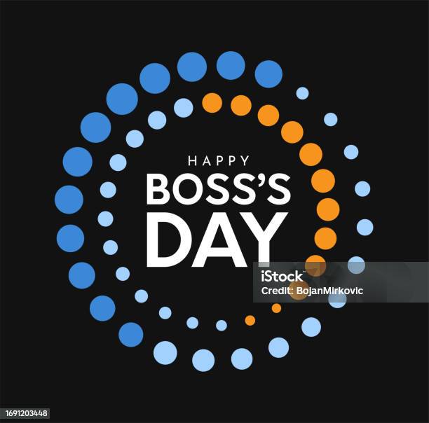 Happy Bosss Day Poster Vector Stock Illustration Download Image Now American Culture Art