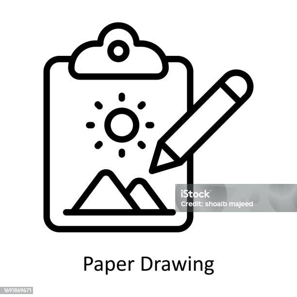 Dessin Papier Contour Vectoriel Illustration De Conception Dicônes