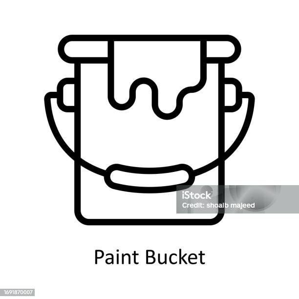 Contour Vectoriel Du Pot De Peinture Illustration De Conception Dicônes