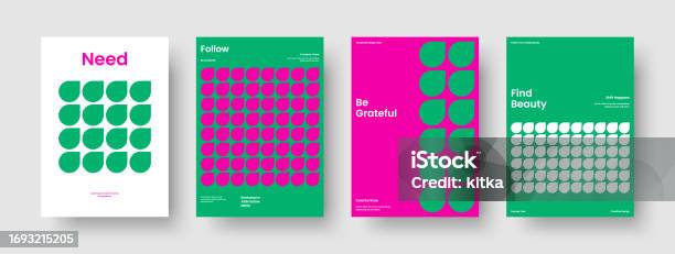 Tata Letak Poster Terisolasi Desain Flyer Geometris Template Brosur