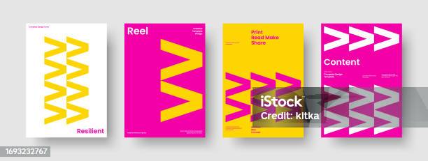 Desain Sampul Buku Kreatif Tata Letak Poster Geometris Template Brosur