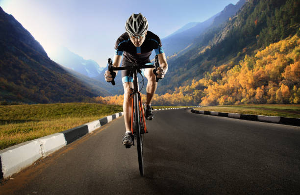 Free Stock Photo of Cyclist in motion on a road race | Download Free ...