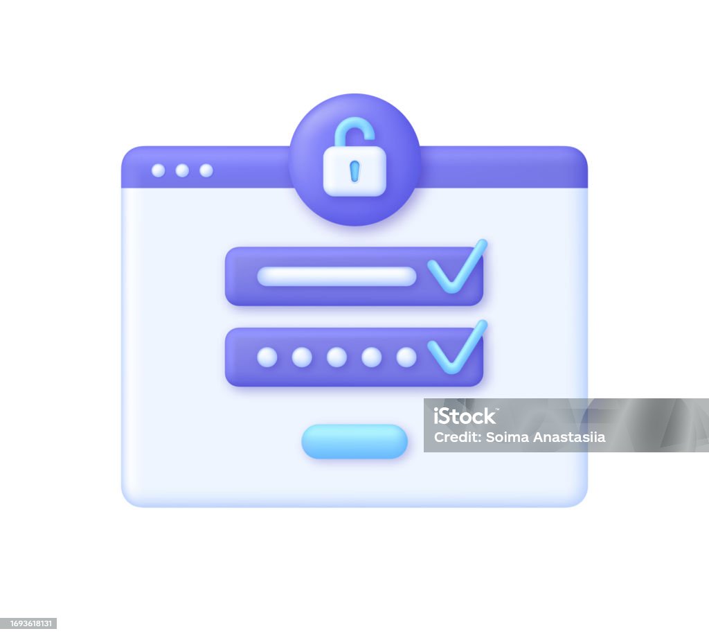3d Correct Password Personal Data Protection On The Internet Incorrect And Correct Data Entering