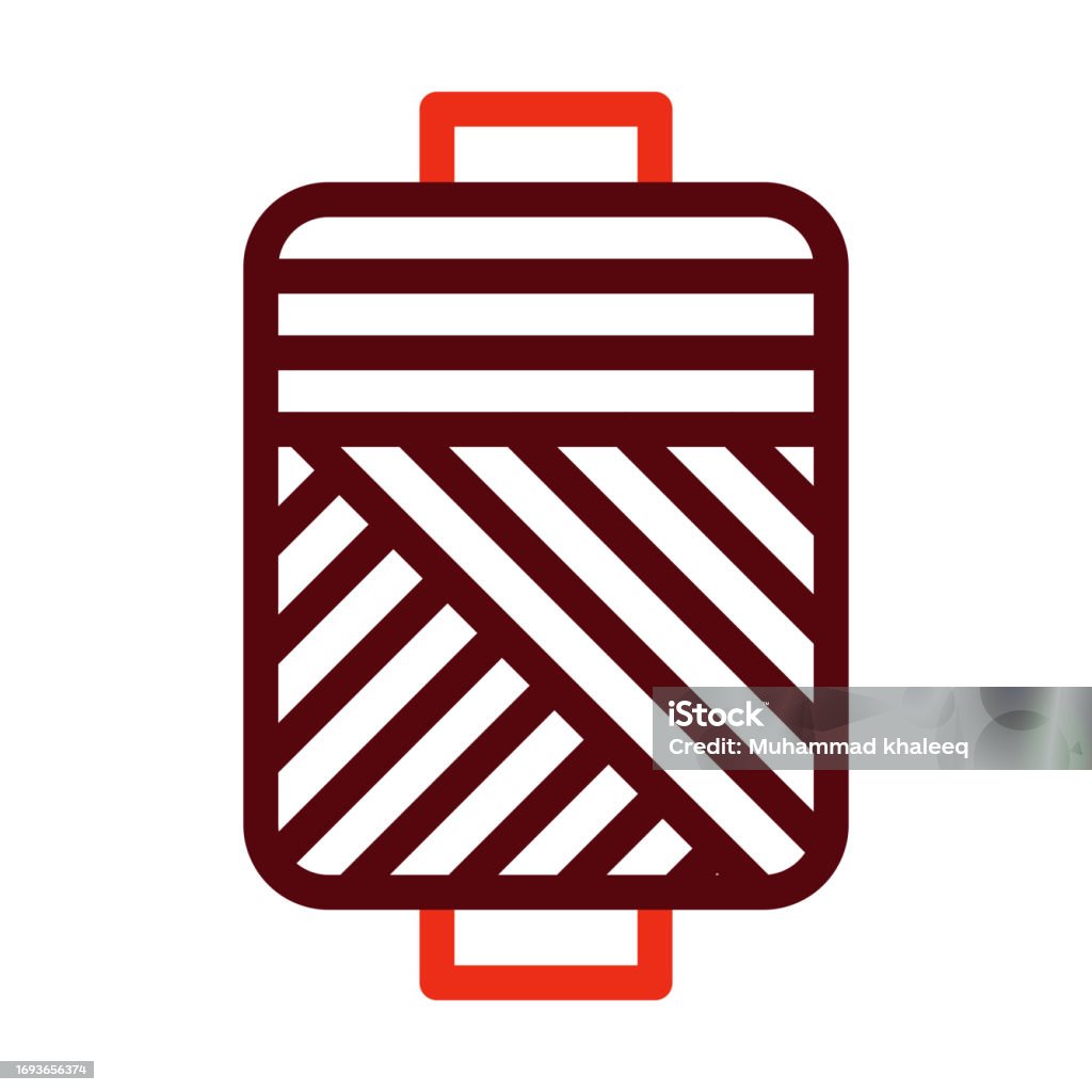 Bobbin Vector Thick Line Two Color Icons For Personal And Commercial