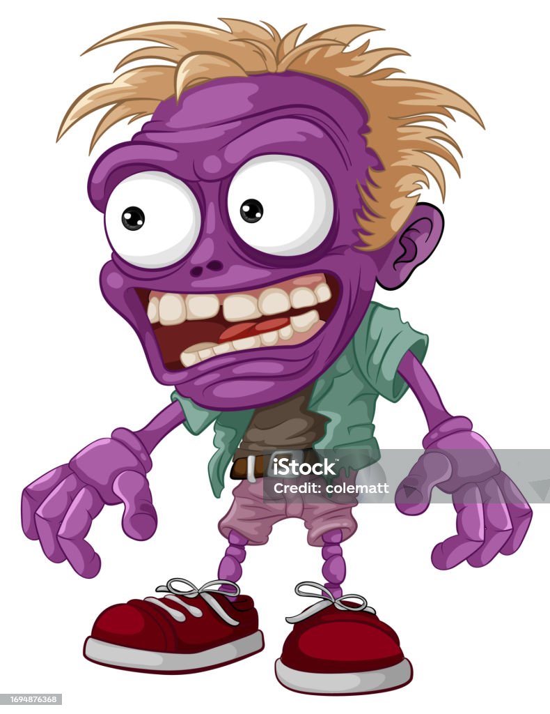 Creepy Bald Zombie Monster Man Cartoon Character Stock Illustration Download Image Now Adult