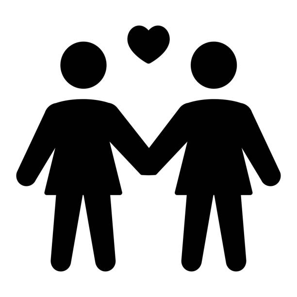 40 Kissing Lesbian Couple Silhouette Stock Illustrations Royalty Free