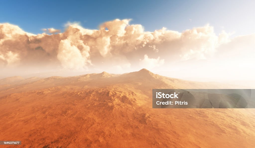 Massive Dust Storm Sweeping Across Surface Of Mars Stock Photo ... Massive Dust Storm Sweeping Across Surface Of Mars Stock Photo ...