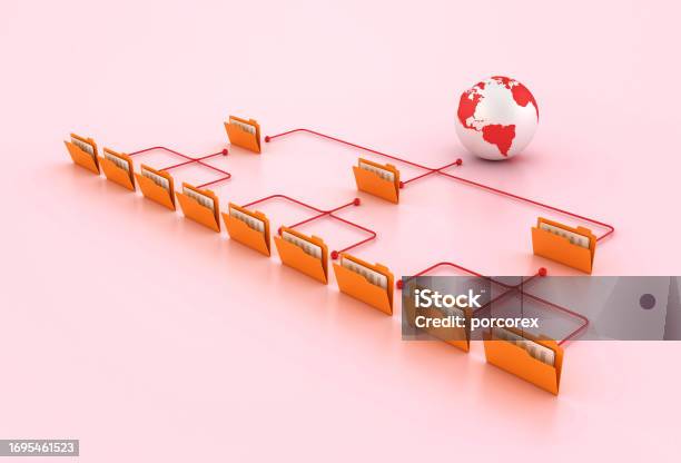 Computer Folder Structure With Globe World Map Stock Photo - Download ... Computer Folder Structure With Globe World Map Stock Photo - Download ...