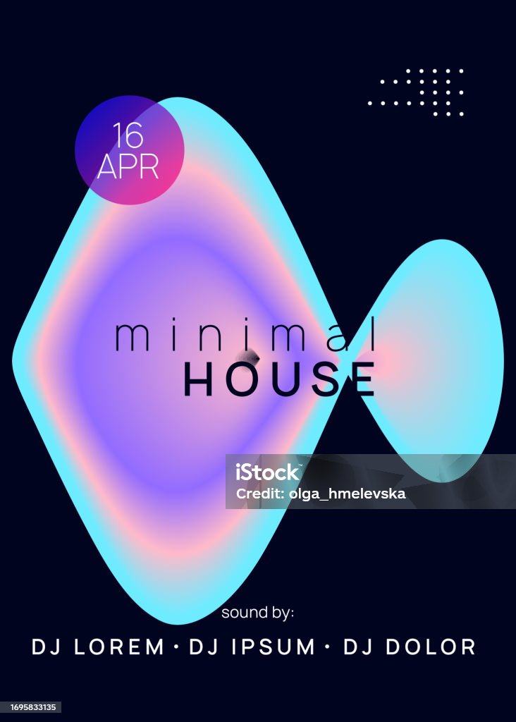 Electro Fest Wavy Music Party Gradient Pattern For Brochure Concept Sound And Nightlife Template