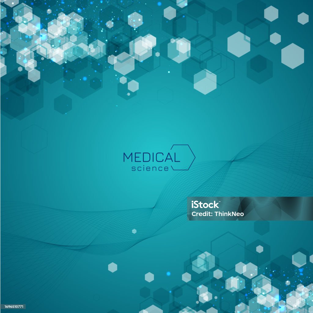 Abstract Smooth Line Wave Pattern With Hexagon Texture Technology